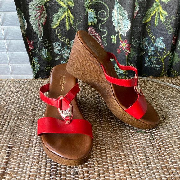 Italian Shoemakers | Shoes | Contesa By Italian Shoemakers Red Backless ...